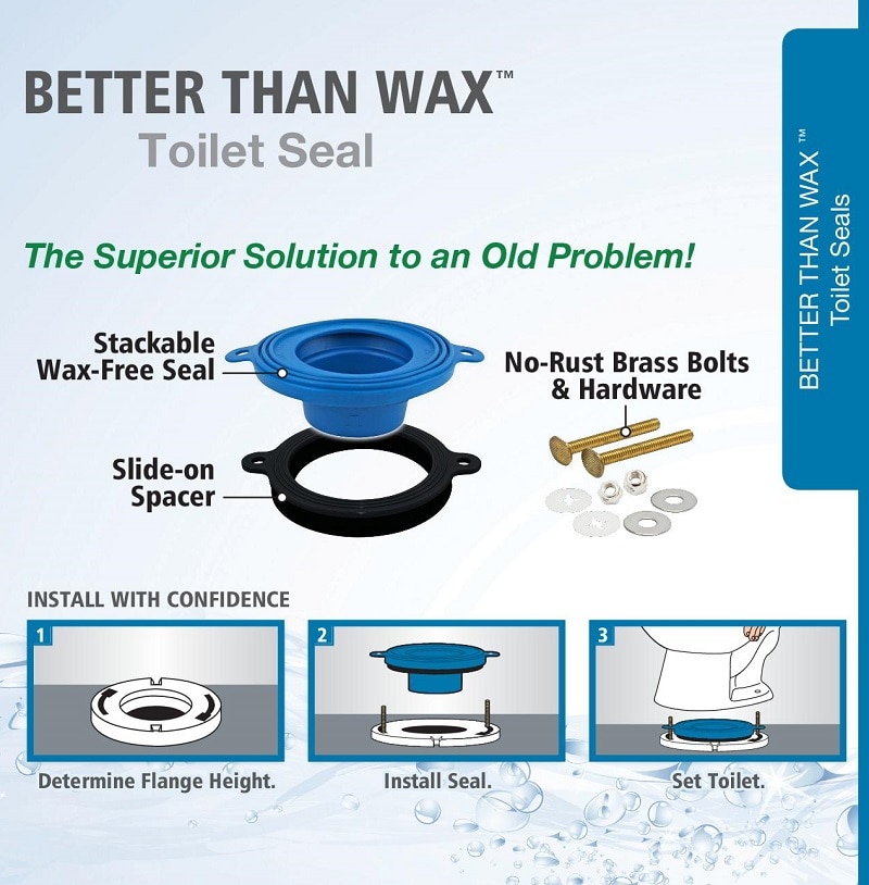 Fluidmaster Better Than Wax Universal Wax-Free Toilet Seal 7530P24 ...