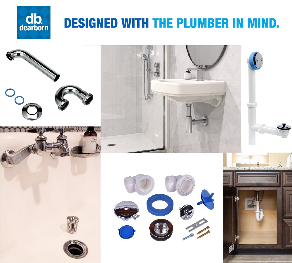 Dearborn Brass 1-1/2 in. 90-Degree Chrome-Plated Brass Double Slip ...