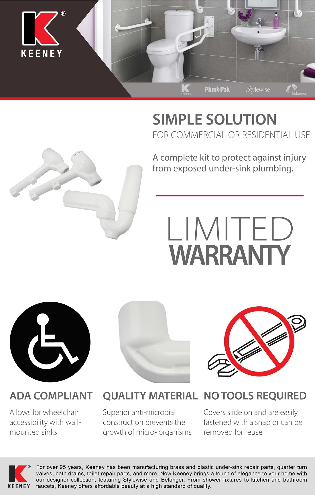KEENEY ADA Compliant Under Sink Safety Cover Kit K502KN - The Home Depot