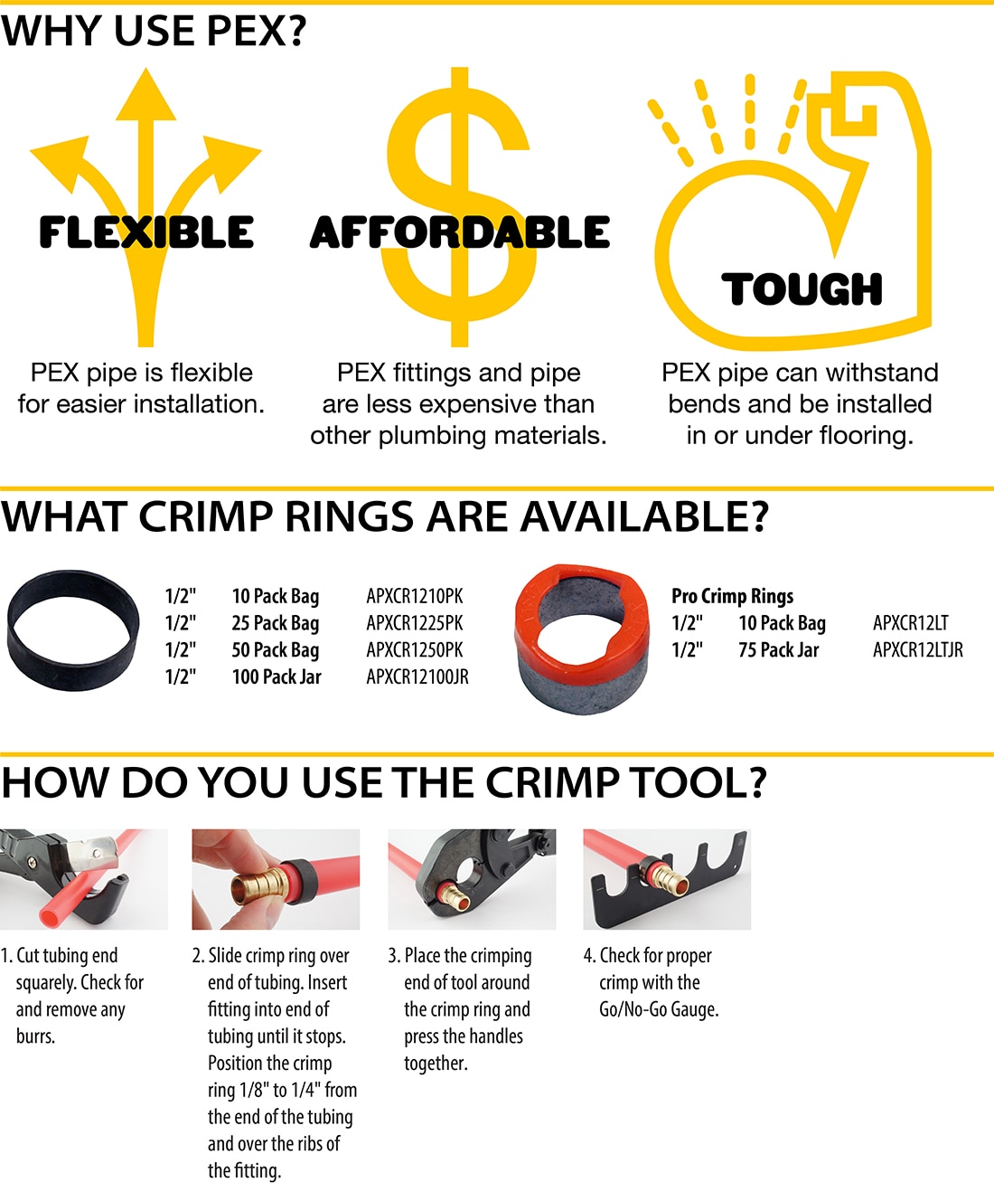 Apollo 1/2 in. PEX-B Copper Crimp Ring Angle Tool 69PTKANG143 - The ...