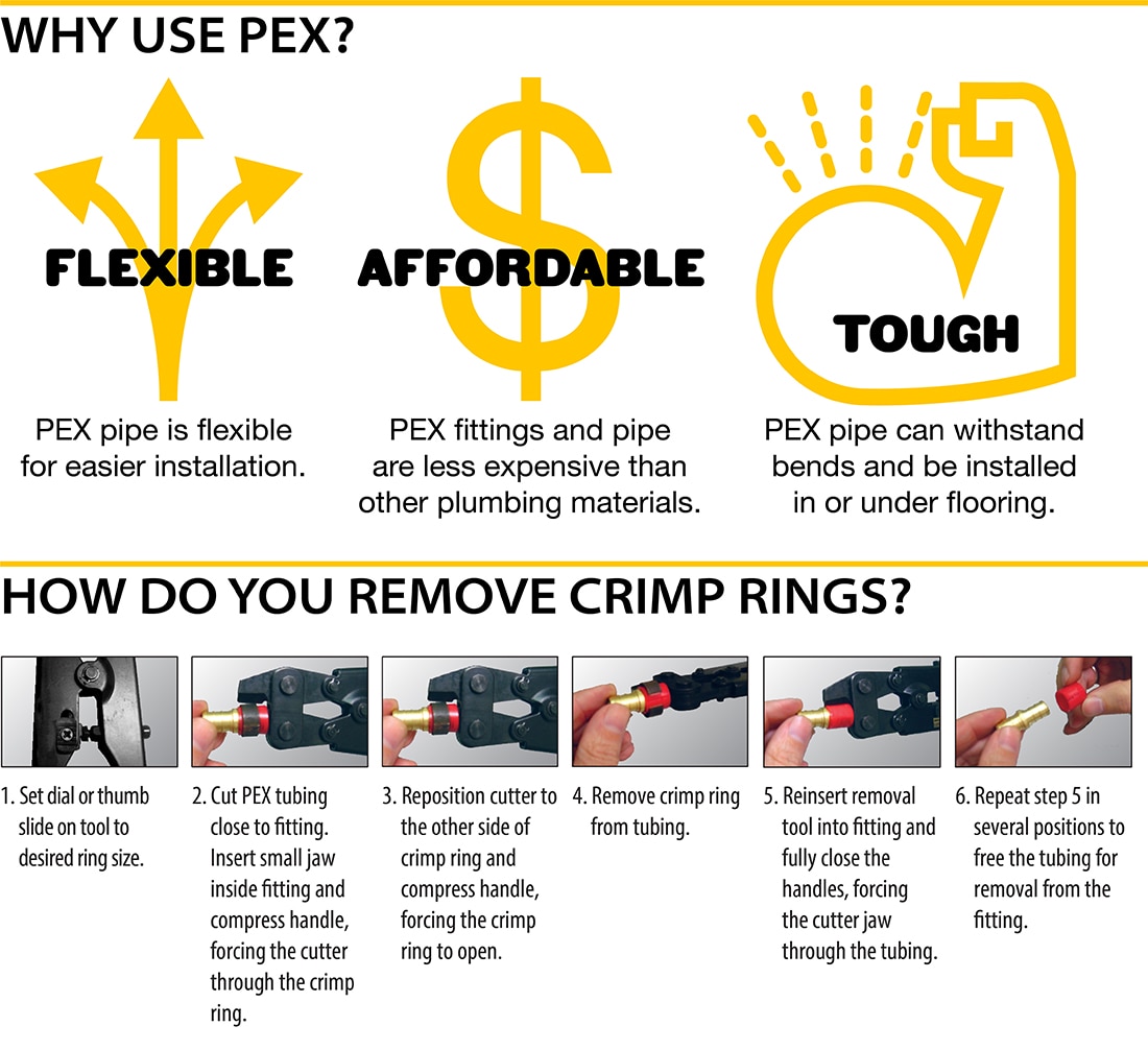 Apollo 1/2 - 1 in. PEX-B Crimp Ring Removal Tool 69PTKD0009 - The Home ...