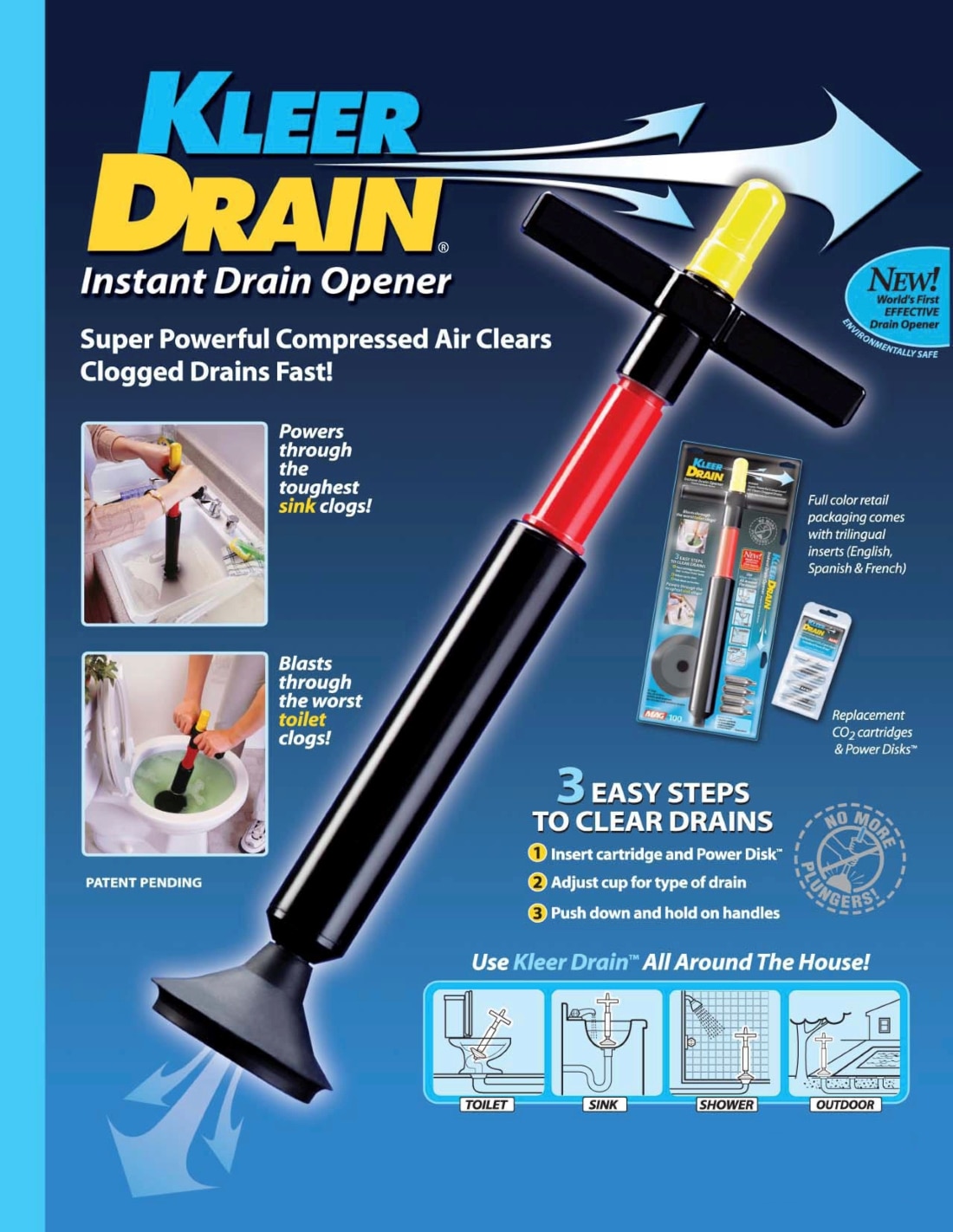 VPC Kleer Drain Opener KD100 - The Home Depot