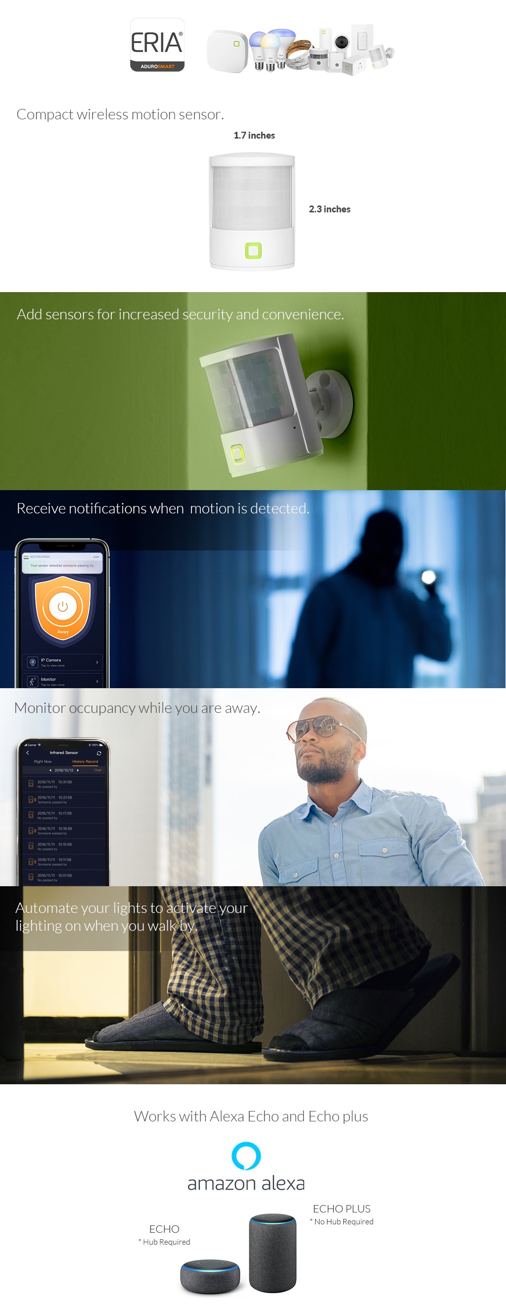 AduroSmart ERIA Smart Home Wireless Motion Sensor-81823 - The Home Depot