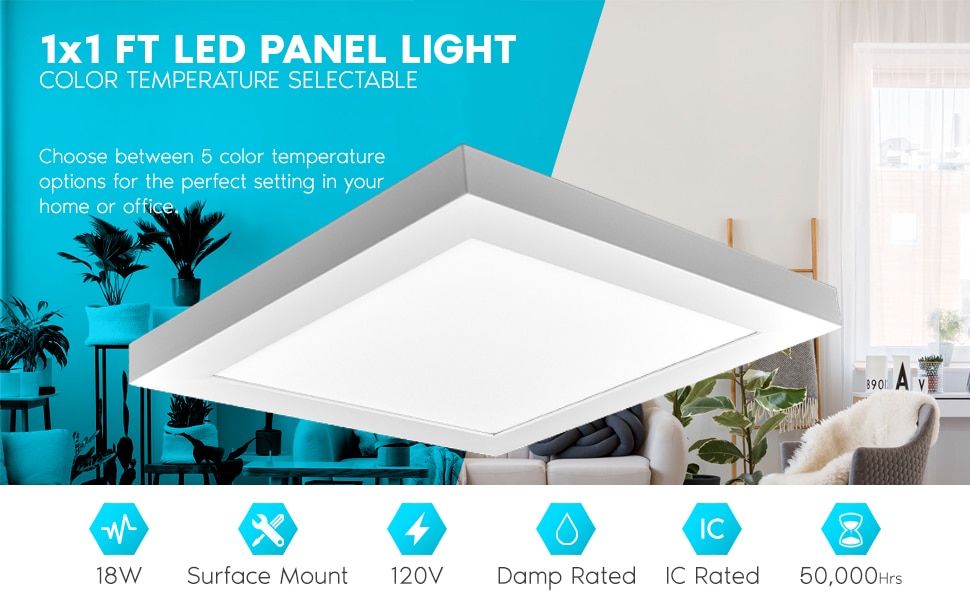 LUXRITE 12 in. x 12 in. 1500 Lumens Integrated LED Panel Light 18-Watt ...