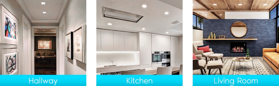 LUXRITE 5/6 in. Square LED Can Light 5 Color Selectable Remodel ...