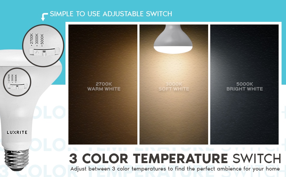 LUXRITE 65-Watt Equivalent BR30 Dimmable LED Flood Light Bulb Damp ...