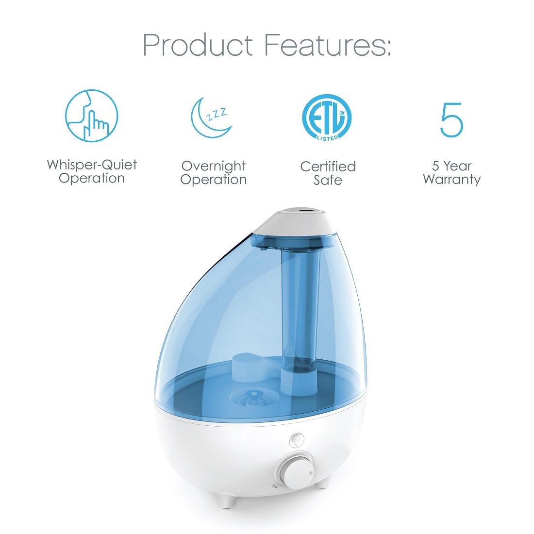 Pure Enrichment Extra-Large Ultrasonic Cool Mist Humidifier with ...