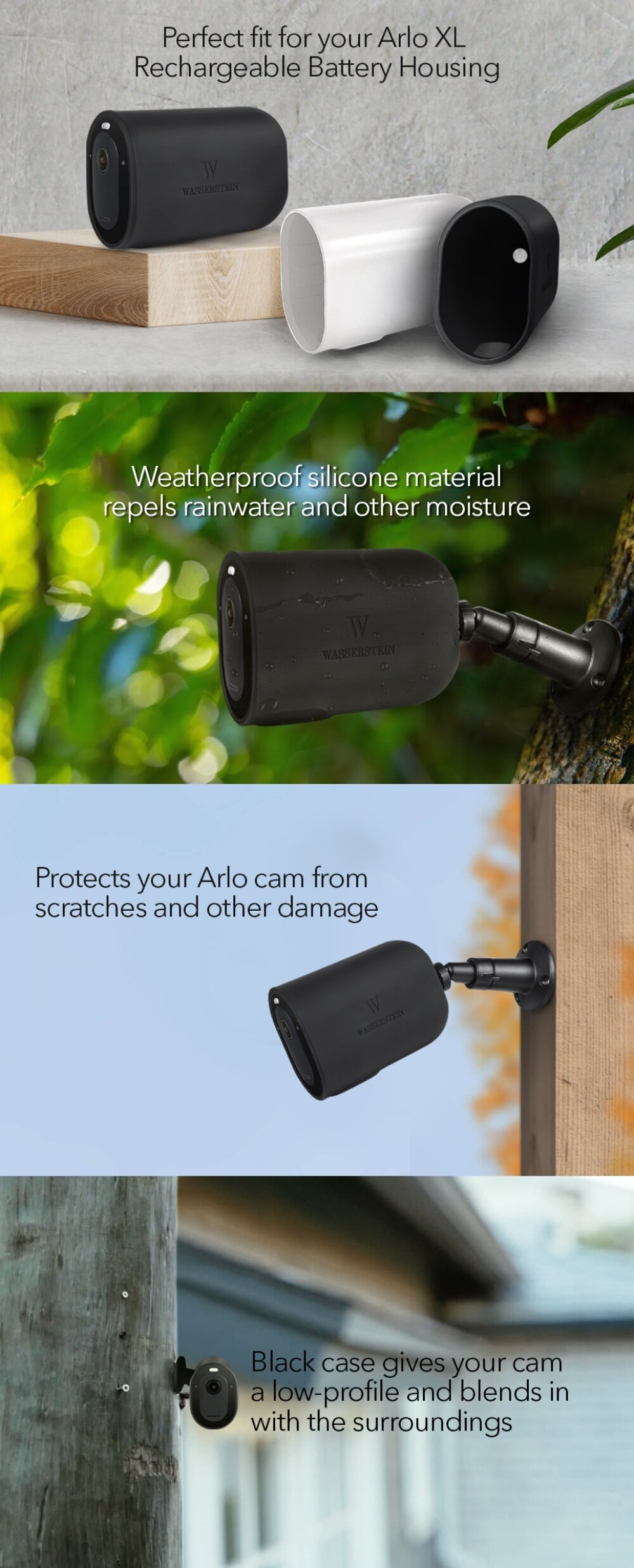 Wasserstein Silicone Case for Arlo Pro 4 XL Rechargeable Battery ...