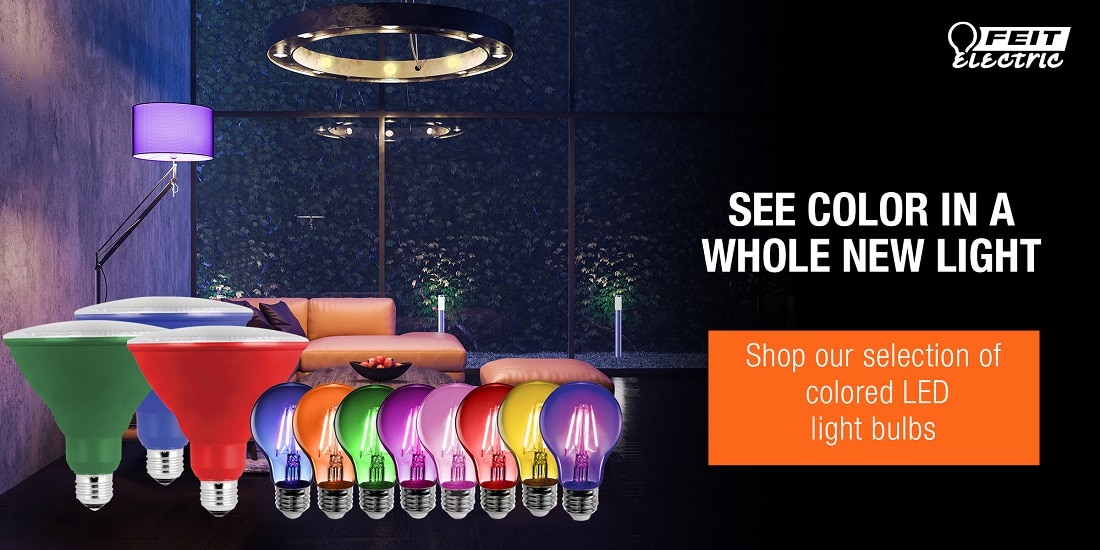 Feit Electric 25-Watt Equivalent A19 Dimmable Filament Red Colored ...