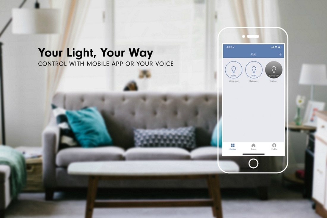 Feit Electric 6 in. 850 Lumens Wi-Fi Smart Selectable CCT RGBW Shallow ...