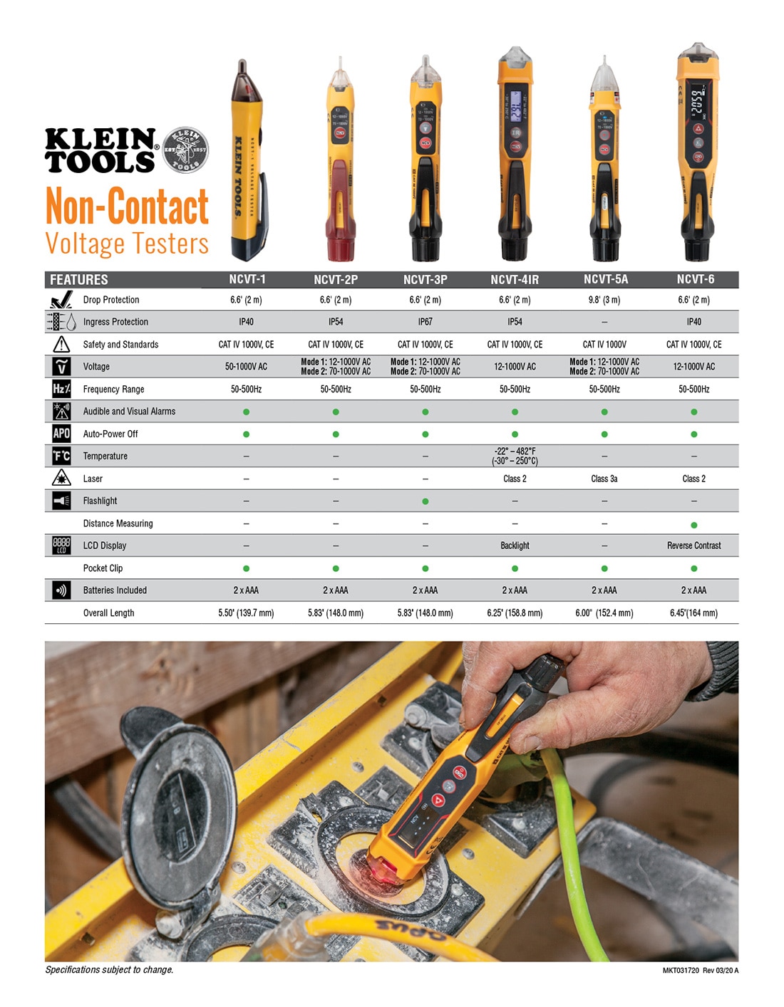 Klein Tools Digital Dual Range Non Contact Voltage Tester, 12-1000V AC ...