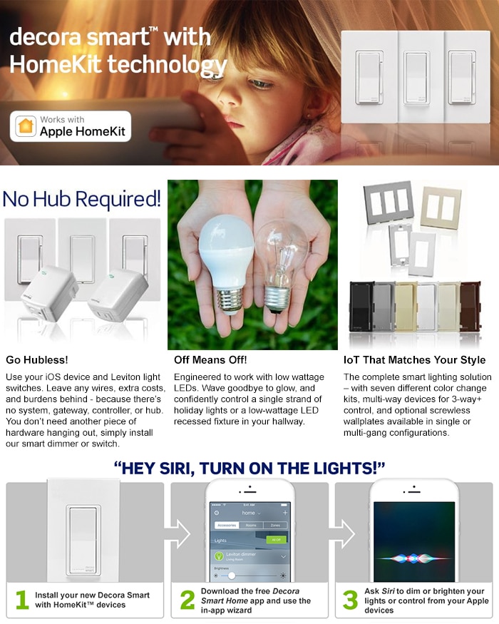 Leviton Decora Smart 15 Amp Light Switch Works with Apple HomeKit ...