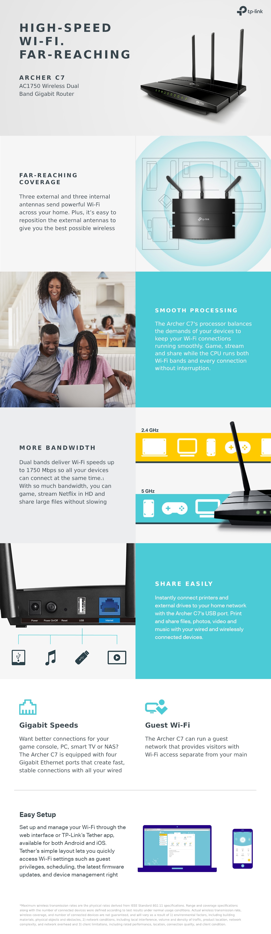 TP-LINK Wireless Dual-Band Gigabit Router Archer C7 - The Home Depot