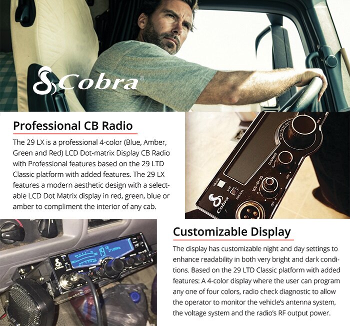 COBRA 29 LX 4-Color LCD Professional CB Radio with Weather 29 LX - The ...