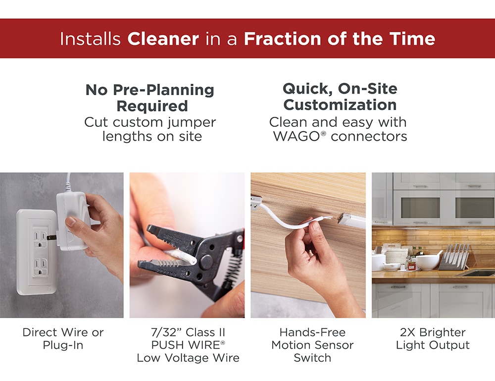 BLACK+DECKER Push Connect Jumper Wire Spool for Under Cabinet Lighting ...