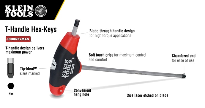 Klein Tools 6 in. Journeyman SAE T-Handle Set with Stand (10-Piece ...