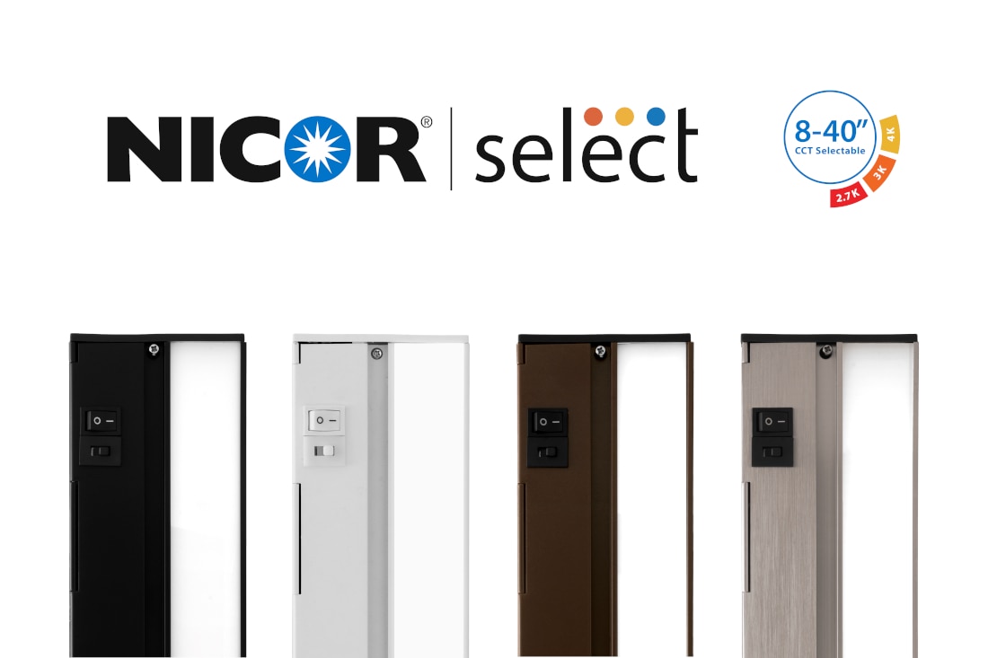 NICOR NUC-5 Series 12.5 in. White Selectable LED Under Cabinet Light ...