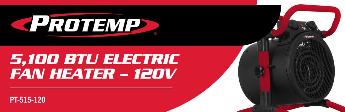 ProTemp Turbo 1500-Watt Electric Fan Space Heater with Thermostat PT ...