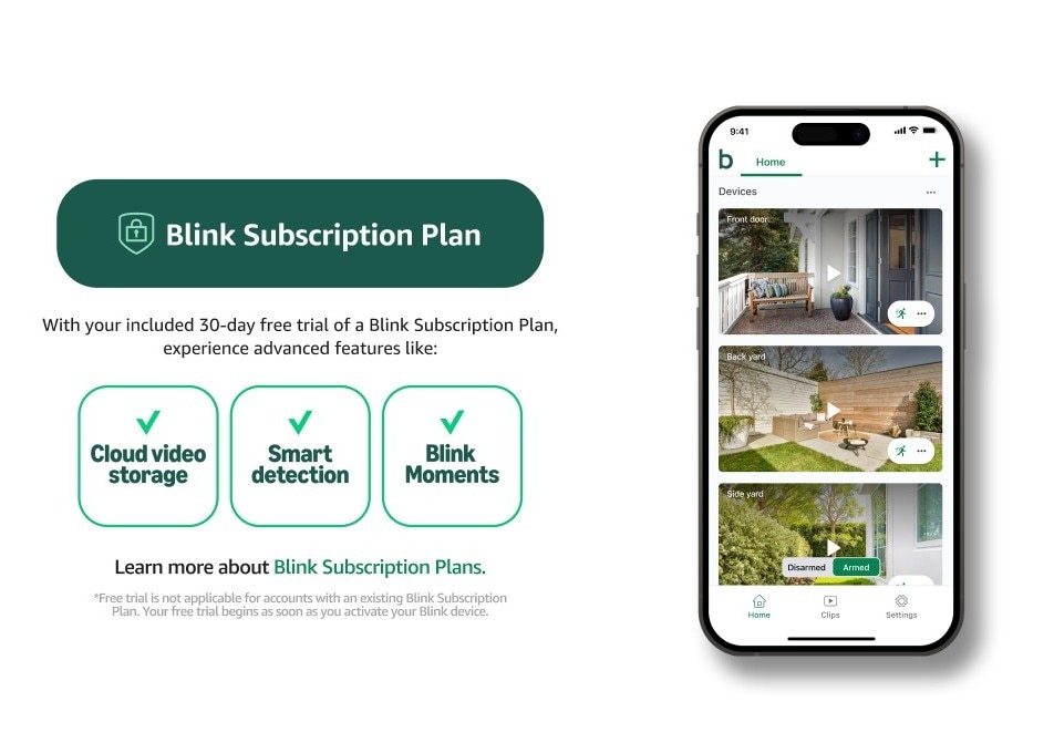 Blink Outdoor Wireless Smart Security Camera System with 2-Cameras and ...