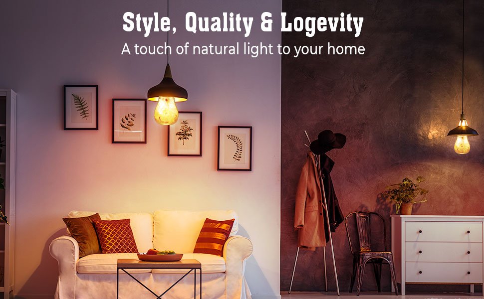 Himalayan Glow 7-Watt 4.8 in. Pink Salt LED Light Bulbs, Indoor ...