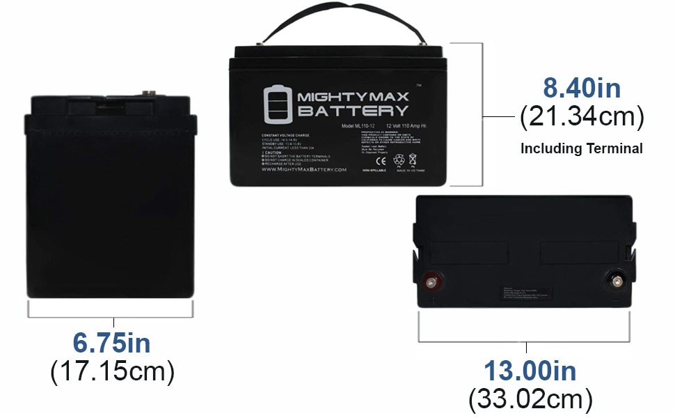 MIGHTY MAX BATTERY 12-Volt 110 Ah Rechargeable Sealed Lead Acid (SLA ...