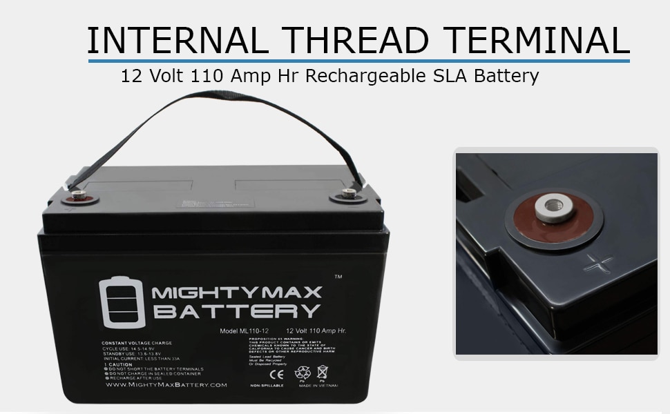 MIGHTY MAX BATTERY 12-Volt 110 Ah Rechargeable Sealed Lead Acid (SLA ...