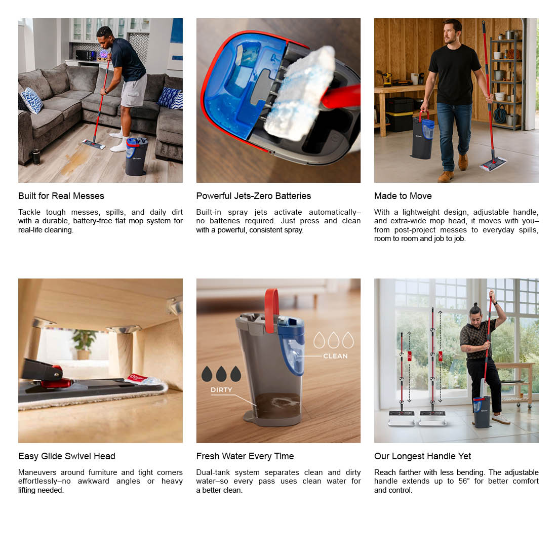 O-Cedar H2prO Microfiber Flat Mop System 175765 - The Home Depot