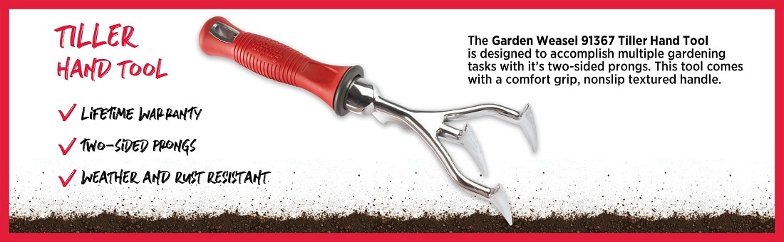 Garden Weasel 12.75 in. Comfort Non-Slip Grip Hand Cultivator 91367 ...