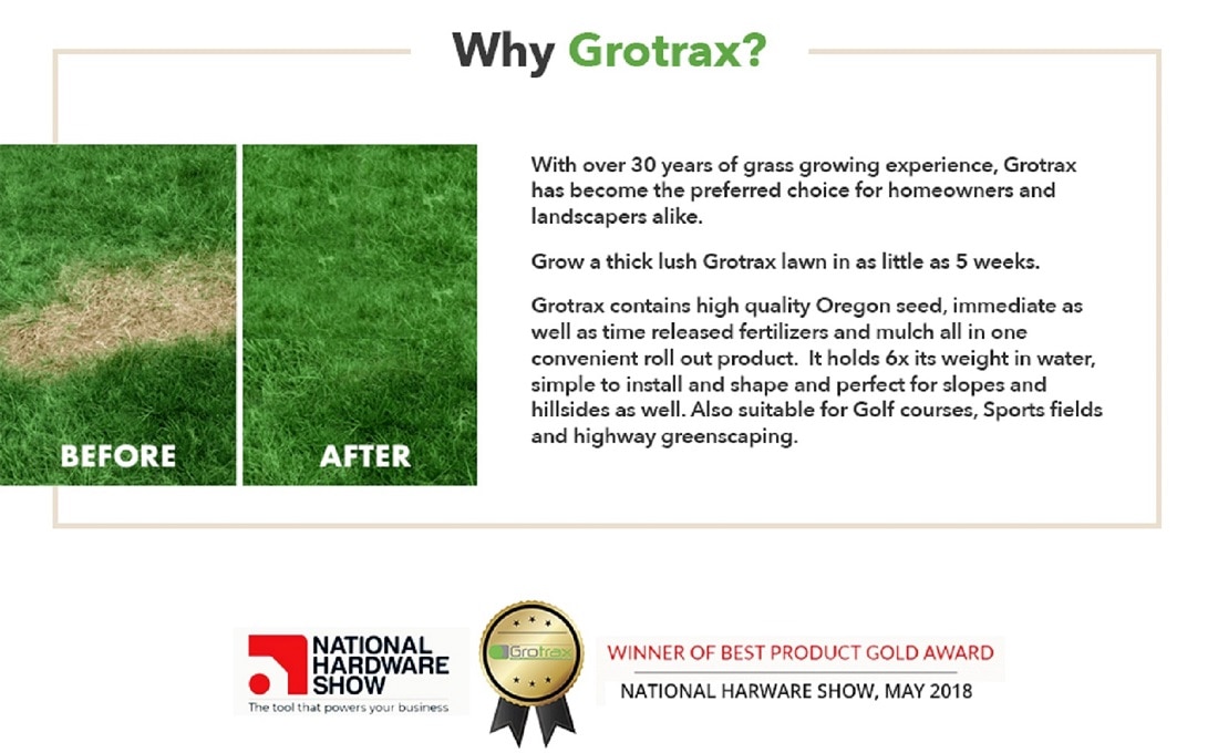 GROWTRAX 100 sq. ft. Big Roll Year Around Green Grass Mixture 803 - The ...