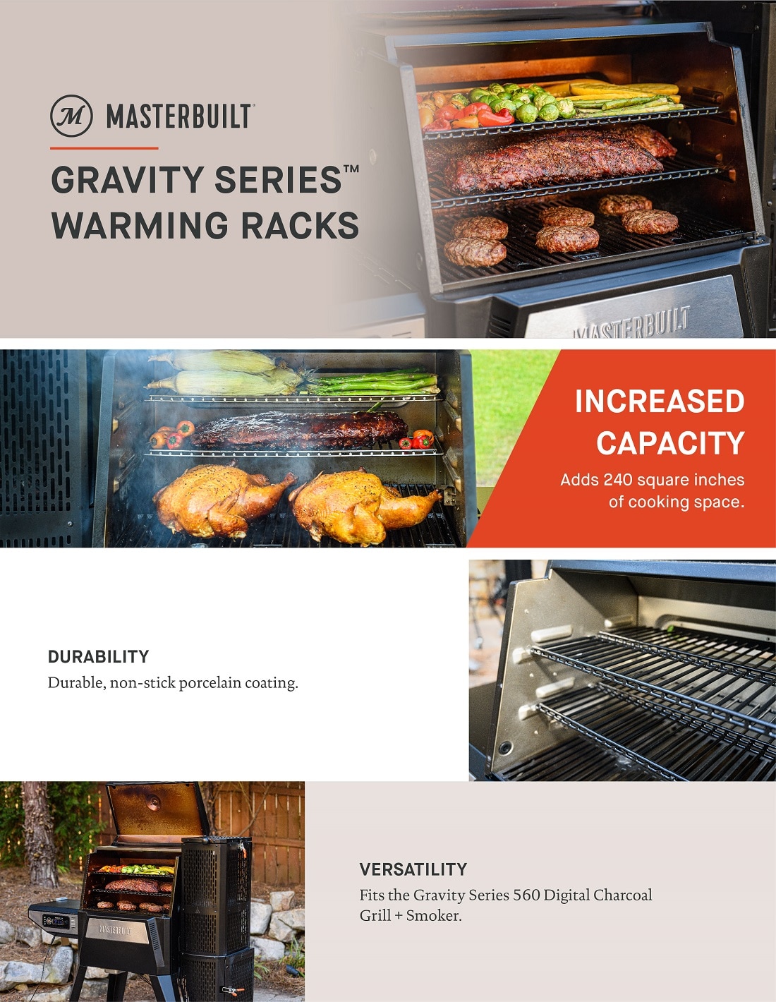 Masterbuilt Gravity Series 560 Warming Racks MB20091420 - The Home Depot