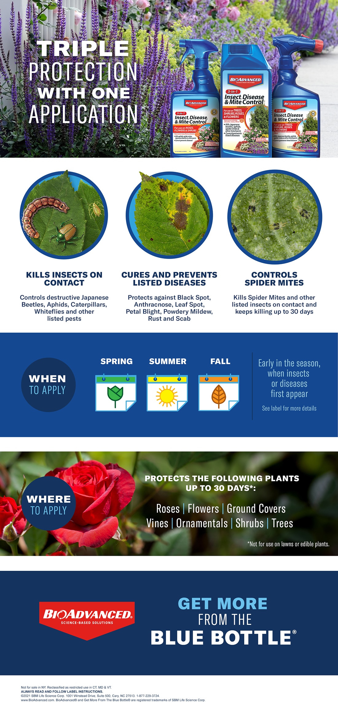 BIOADVANCED 32 oz. Concentrate 3-in-1 Insect, Disease and Mite Control ...