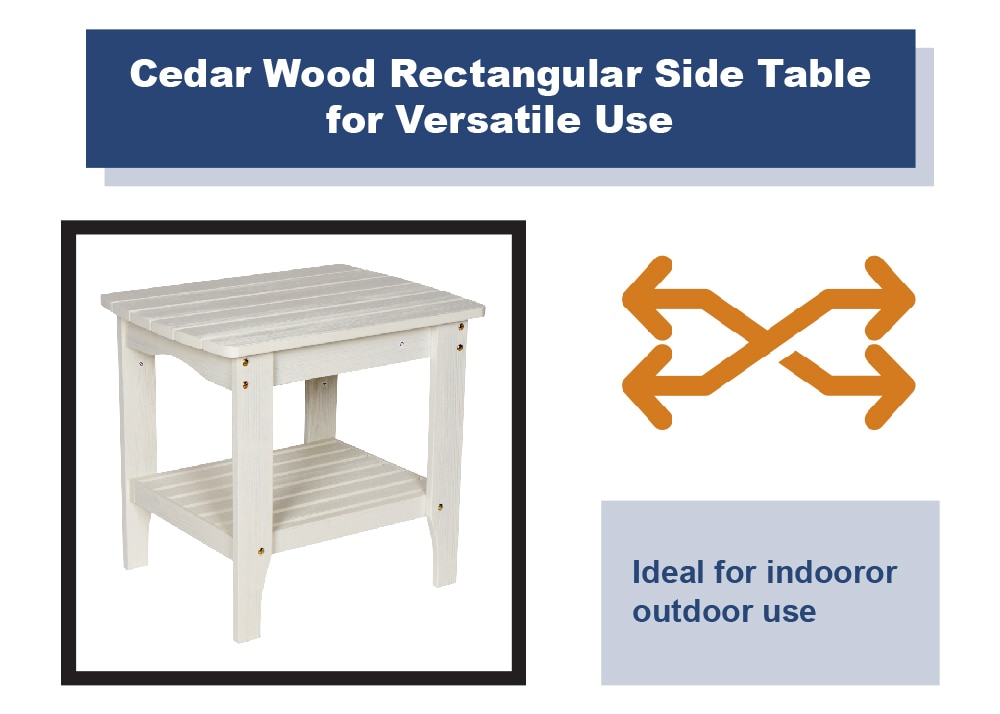 Shine Company 24 in. Long Lime Green Rectangular Wood Outdoor Side ...