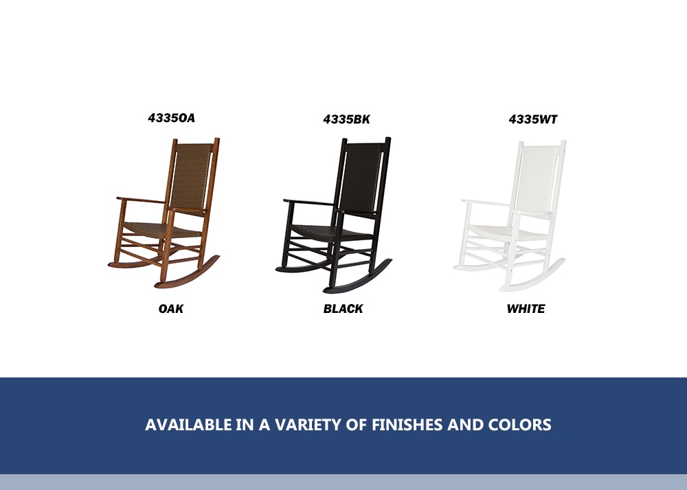 Shine Company Hampton Porch Rocker White Wood Outdoor Rocking Chair ...