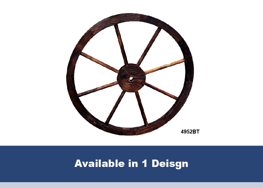 Shine Company Decorative Wagon Wheel/Trellis - Burnt Brown HD4952BT146 ...