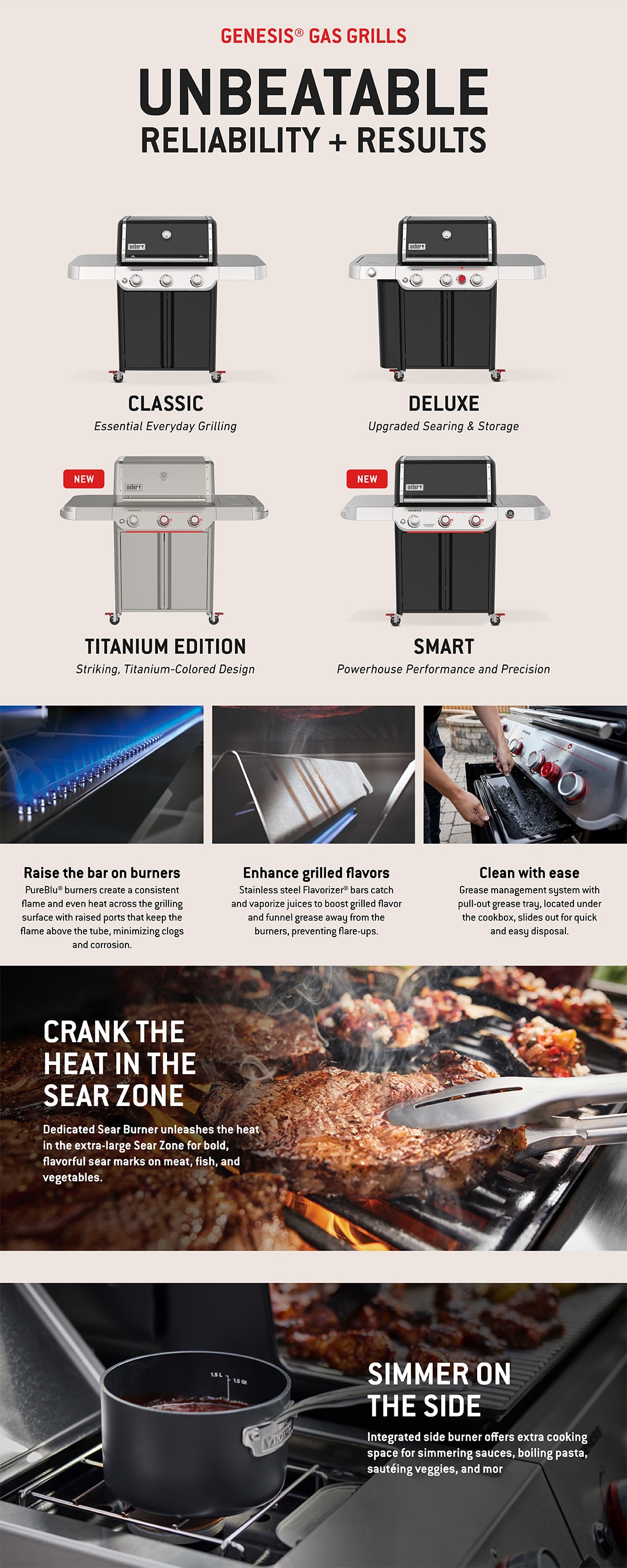 Weber Genesis E-335 3-Burner Liquid Propane Gas Grill in Black with ...