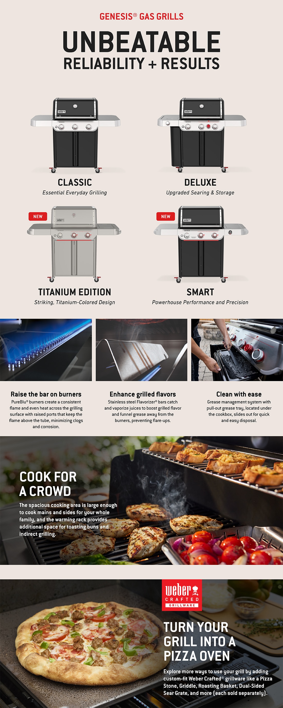 Weber Genesis E-415 4-Burner Natural Gas Grill in Black with Cast-Iron ...