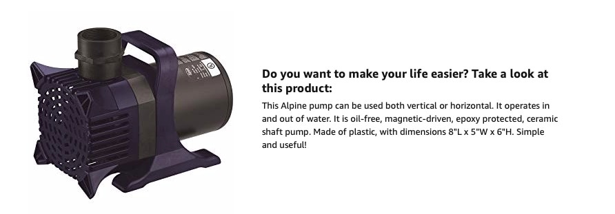 Alpine Corporation 2100 GPH Cyclone Pump for Ponds, Fountains ...