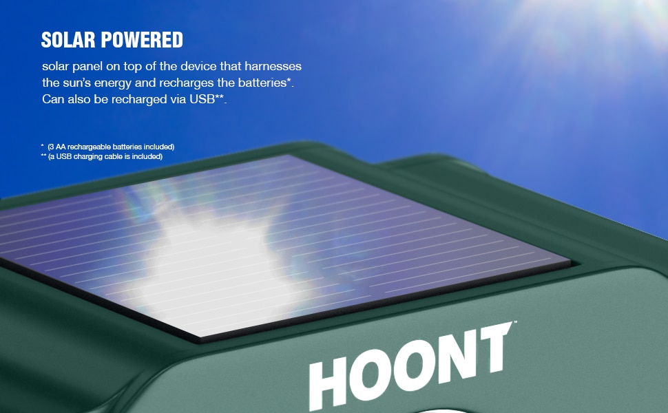 HOONT Advanced Motion Activated Solar Powered Ultrasonic Deer and ...
