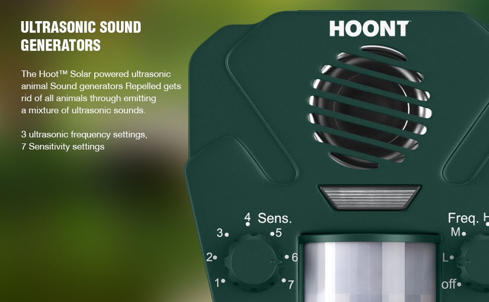 HOONT Advanced Motion Activated Solar Powered Ultrasonic Deer and ...