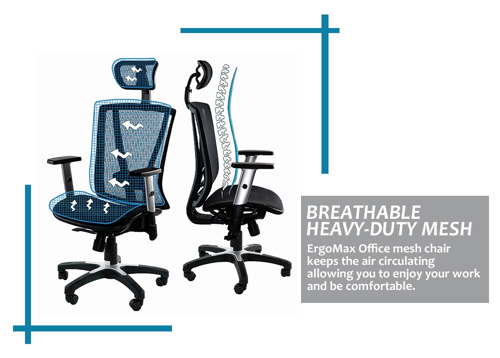 ErgoMax Black Mesh Office Chair-MSH112BK - The Home Depot