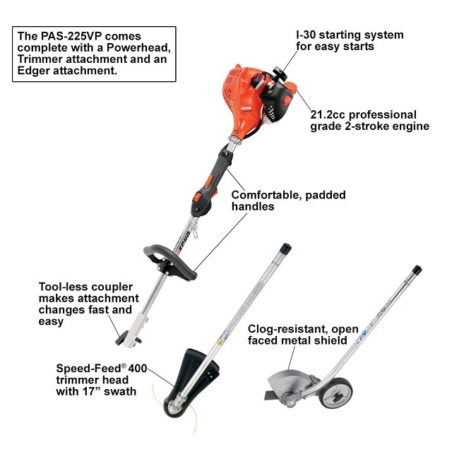 ECHO 21.2 cc Gas 2-Stroke Attachment Capable Straight Shaft String ...