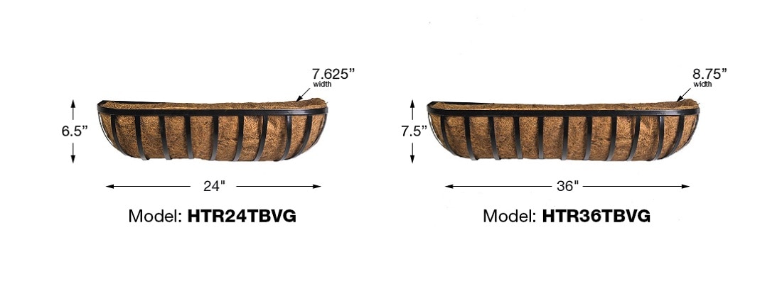 Vigoro English Medium Black Metal Hanging Trough Planter with Coco ...