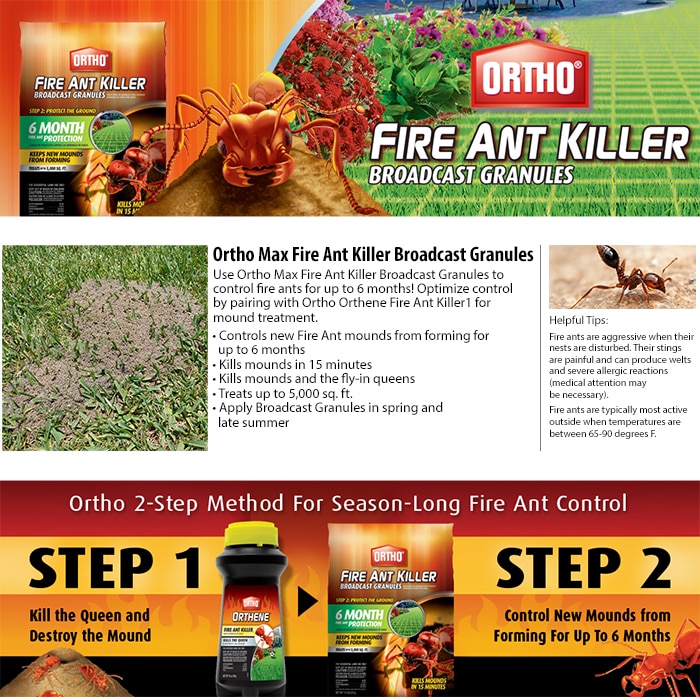 Ortho Maximum 11.5 lbs. Fire Ant Killer Broadcast Granules 0257549 ...