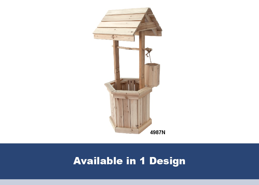 Shine Company 55 in. Decorative Wood Wishing Well 4987N - The Home Depot