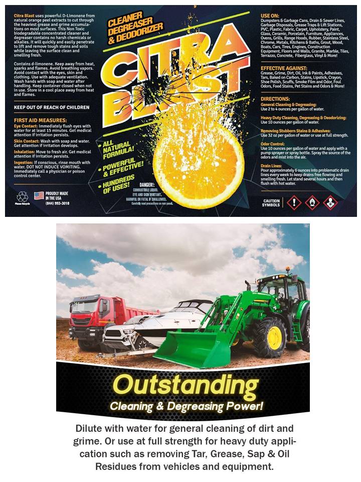 Eco Clean 1 Gal. Citra Blast D-Limonene Cleaner-CITRABLAST-1 - The Home ...