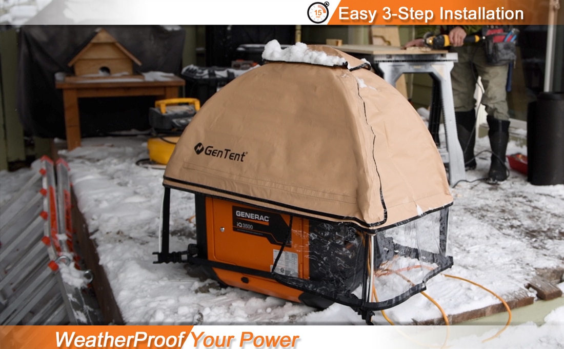 GenTent Generator Running Cover - Inverter Kit (Standard, Tan) - for ...