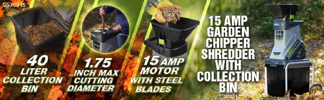 Earthwise 1.25 in. 15 Amp Electric Corded Chipper Shredder GS70015 ...