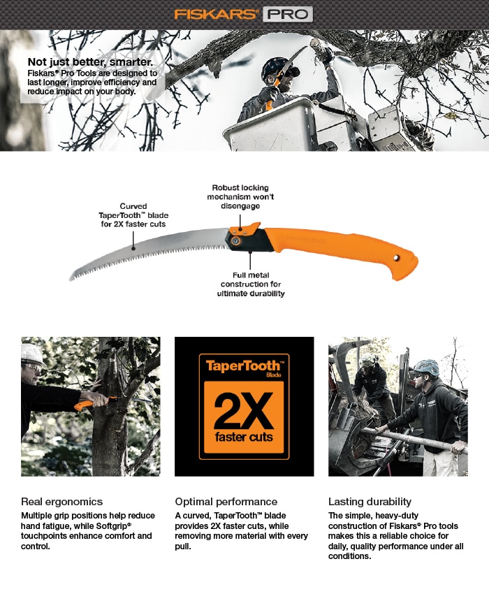 Fiskars Pro 10 in. High Carbon Steel Blade Aluminum Handled Pruner Saw ...