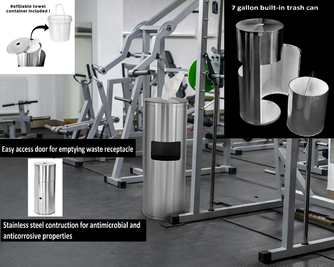 Alpine Industries 7 Gal. Stainless Steel Built-in Gym Vented Commercial ...