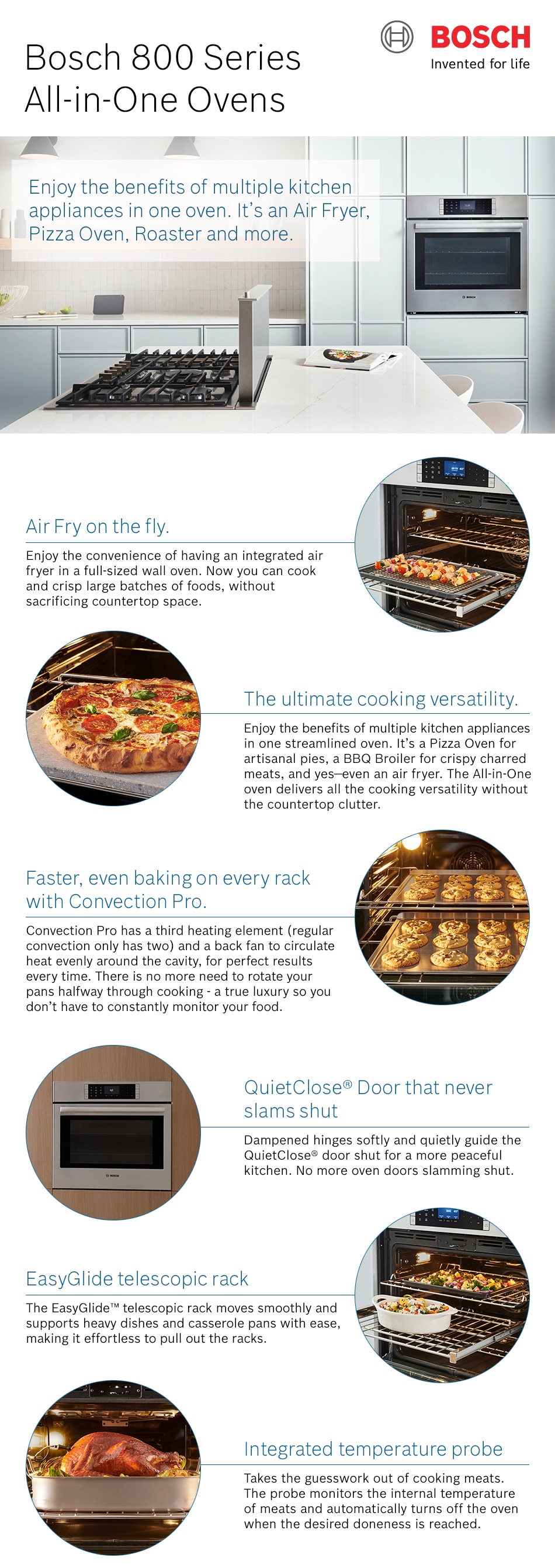 Bosch 800 Series 30 in. Built-In Smart Single Electric Convection Wall ...